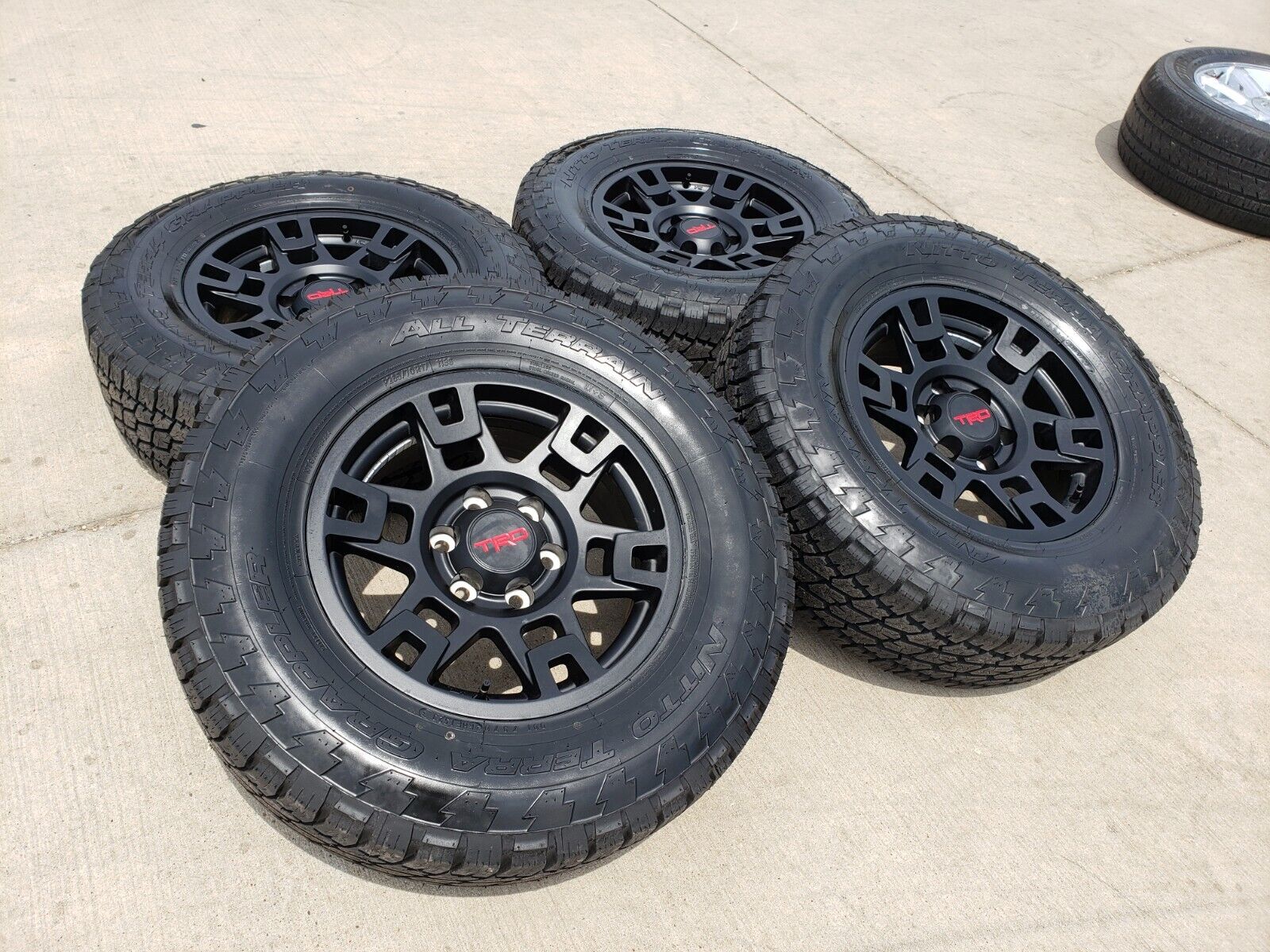 17" Toyota Tacoma 4Runner OEM wheels rims black 75167 TRD FJ NITTO NEW ...