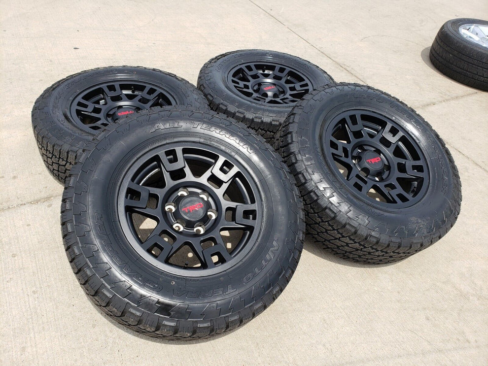 17" Toyota Tacoma 4Runner OEM wheels rims black 75167 TRD FJ NITTO NEW ...