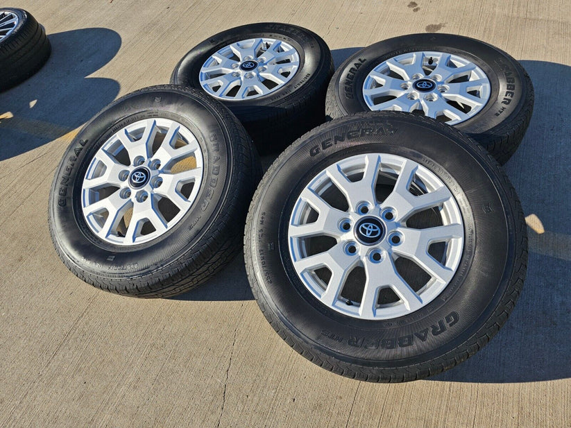 17" Toyota Tacoma 4Runner TRD Silver OEM wheels rims tires 2024 2025 ...