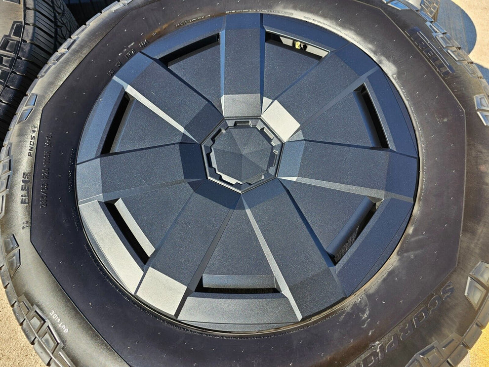 Shop OEM 20" Tesla Cyber Truck OEM black wheels rims tires 2024 2025 ...